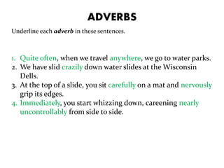 Ch 01 (adjectives, verbs, adverbs, prepositions, conjuntions ...