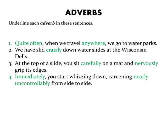 Ch 01 (adjectives, verbs, adverbs, prepositions, conjuntions ...