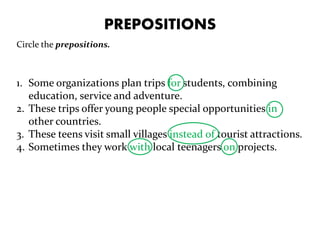 Ch 01 (adjectives, verbs, adverbs, prepositions, conjuntions ...