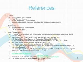 Fuzzy logic in approximate Reasoning | PPT