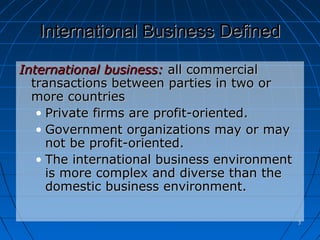 Ch01 globalization and international business | PPT