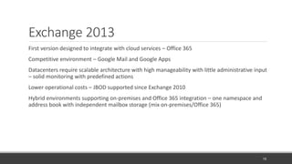 Ch01 Introduction to Exchange 2013 | PPT