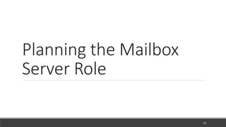 Ch01 Introduction to Exchange 2013 | PPT