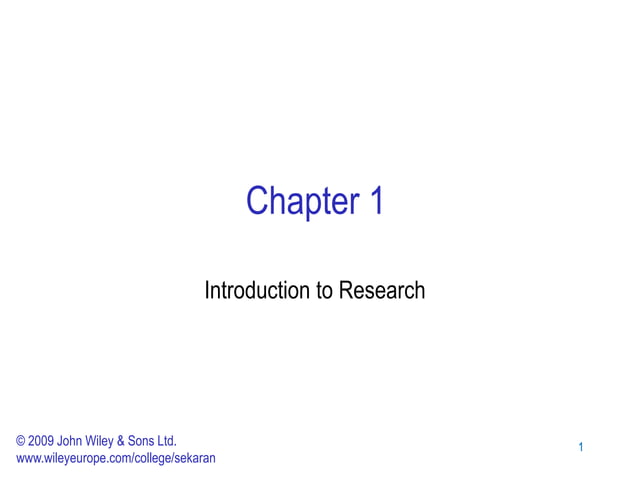 Chapter One: Introduction to Research.ppt