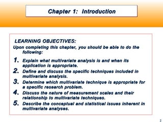 multivariate data analysis | PPT
