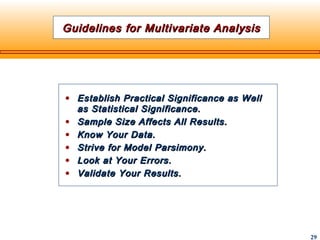 multivariate data analysis | PPT