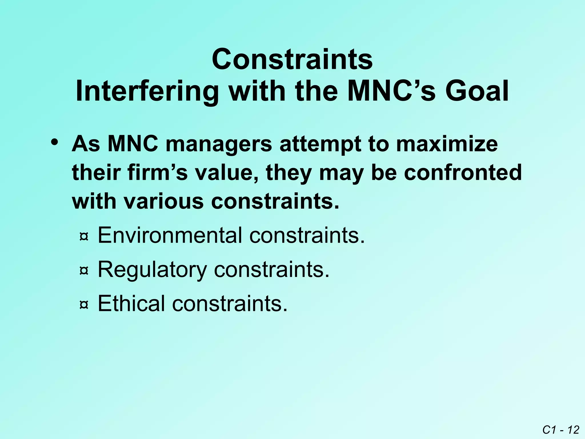 Ch 01 Multinational Financial Management - An Over view.ppt