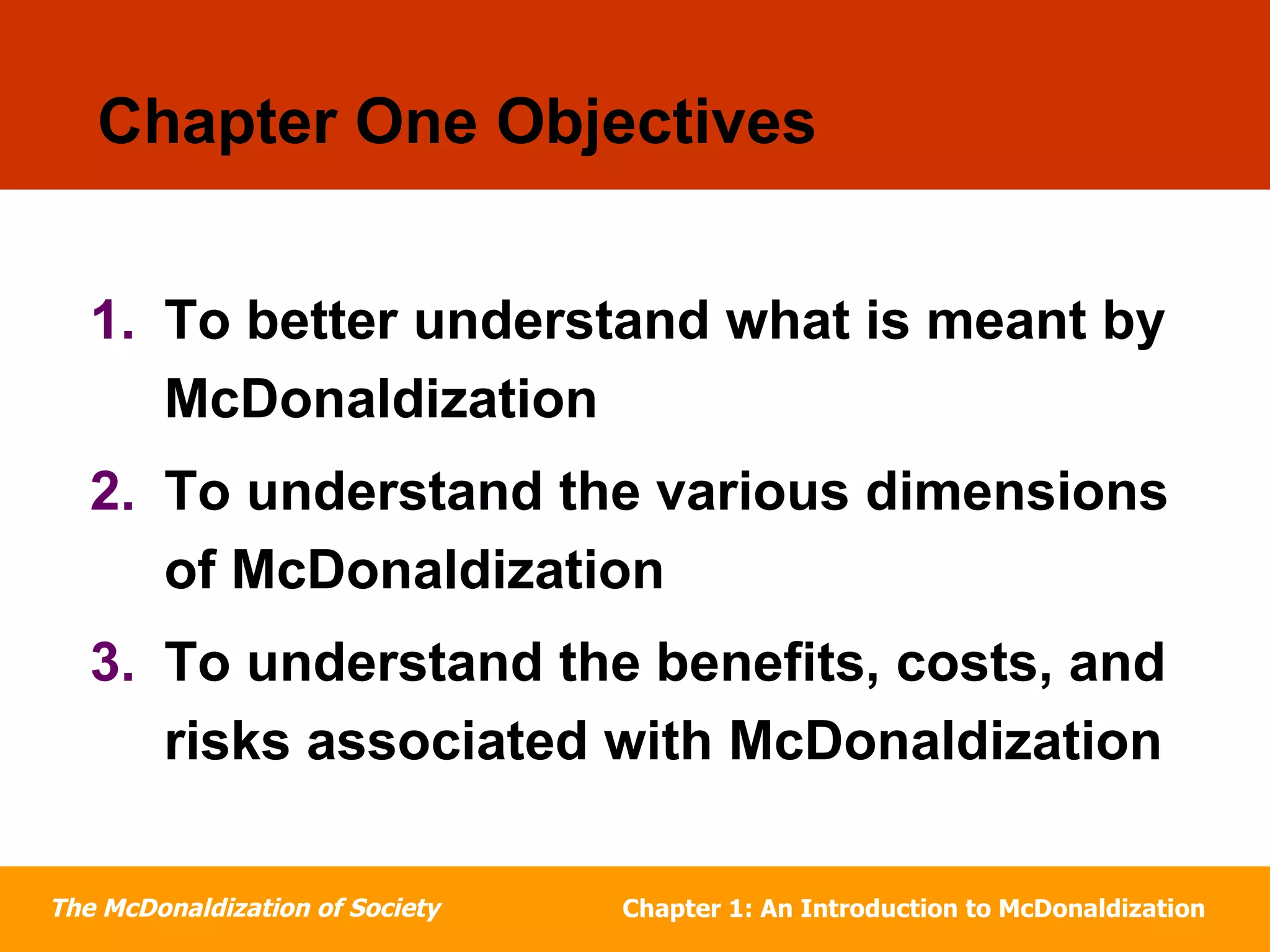 McDonaldization of your busienss | PPT