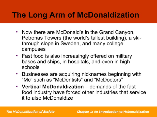 McDonaldization of your busienss | PPT