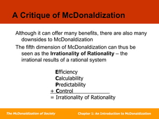 McDonaldization of your busienss | PPT