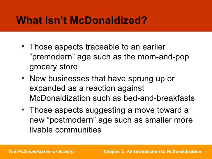 McDonaldization of your busienss