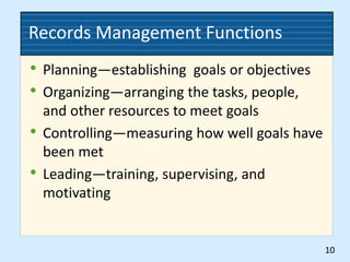 Ch01 records management | PDF