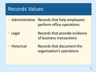 Ch01 records management | PPT