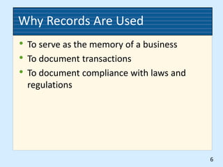 Ch01 records management | PPT