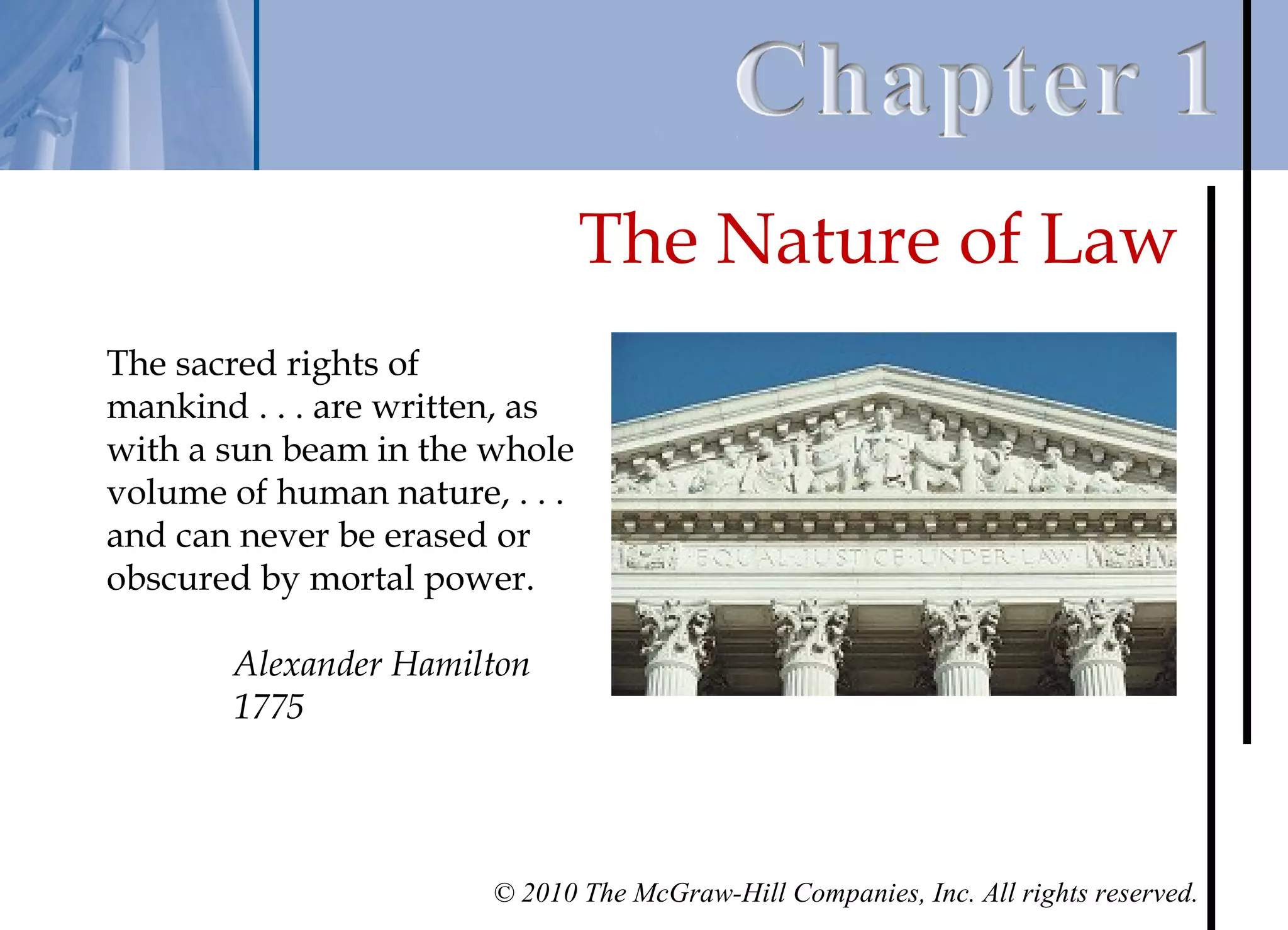 Chapter 1 - The Nature of Law | PPT
