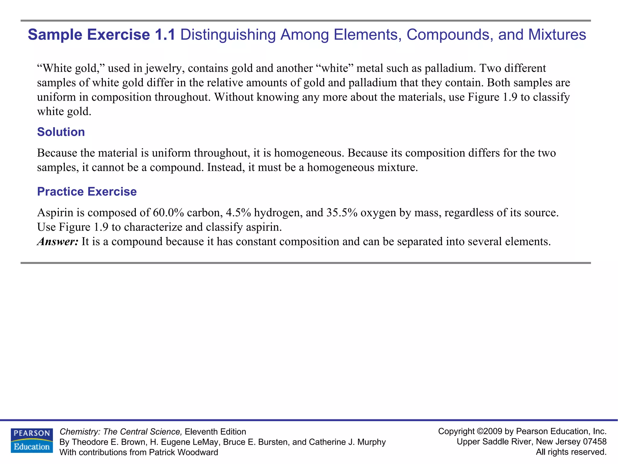AP Chemistry Chapter 1 Sample Exercises | PPT