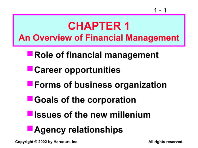 Ch 01 Introduction to Financial Management | PPT