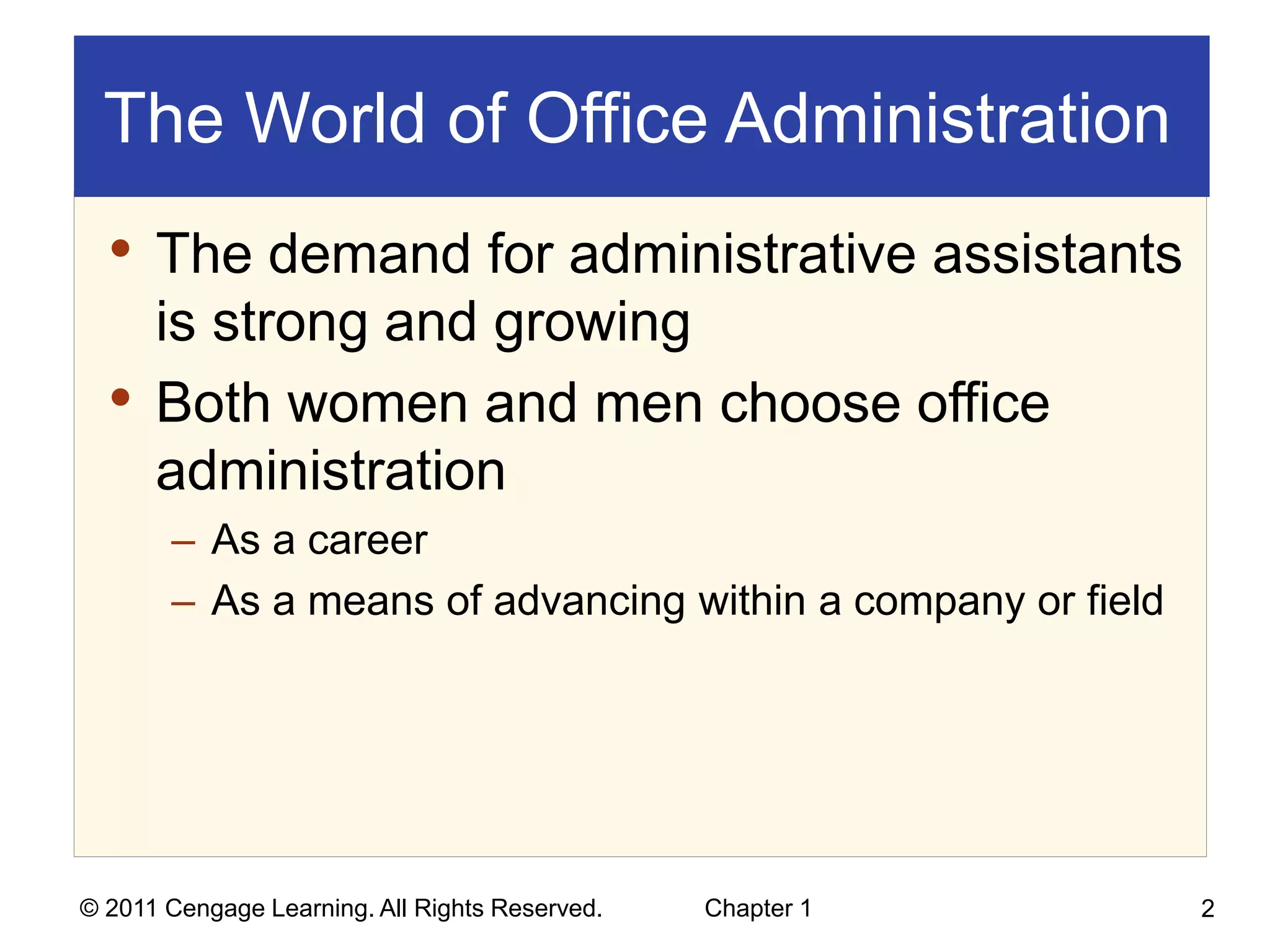 Ch01 the administrative professional | PPTX