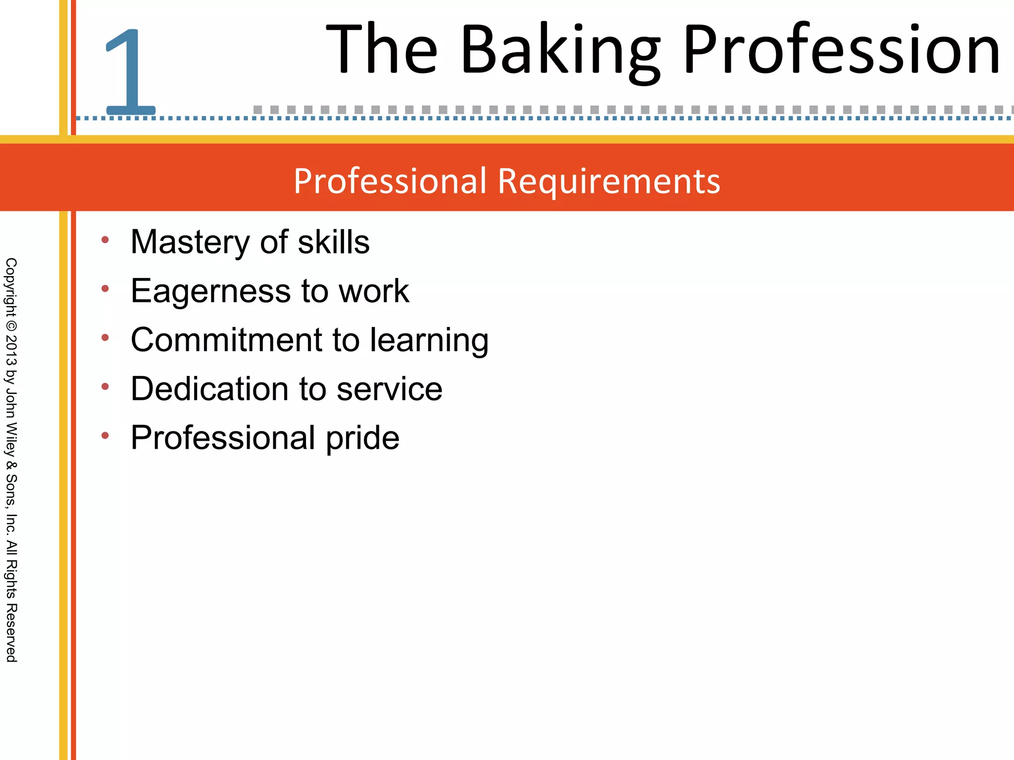 Ch01 the baking profession | PPT