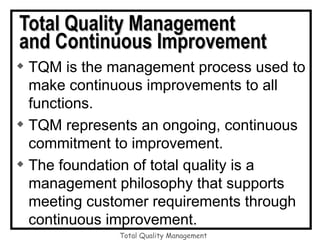 Ch01 tqm | PPT