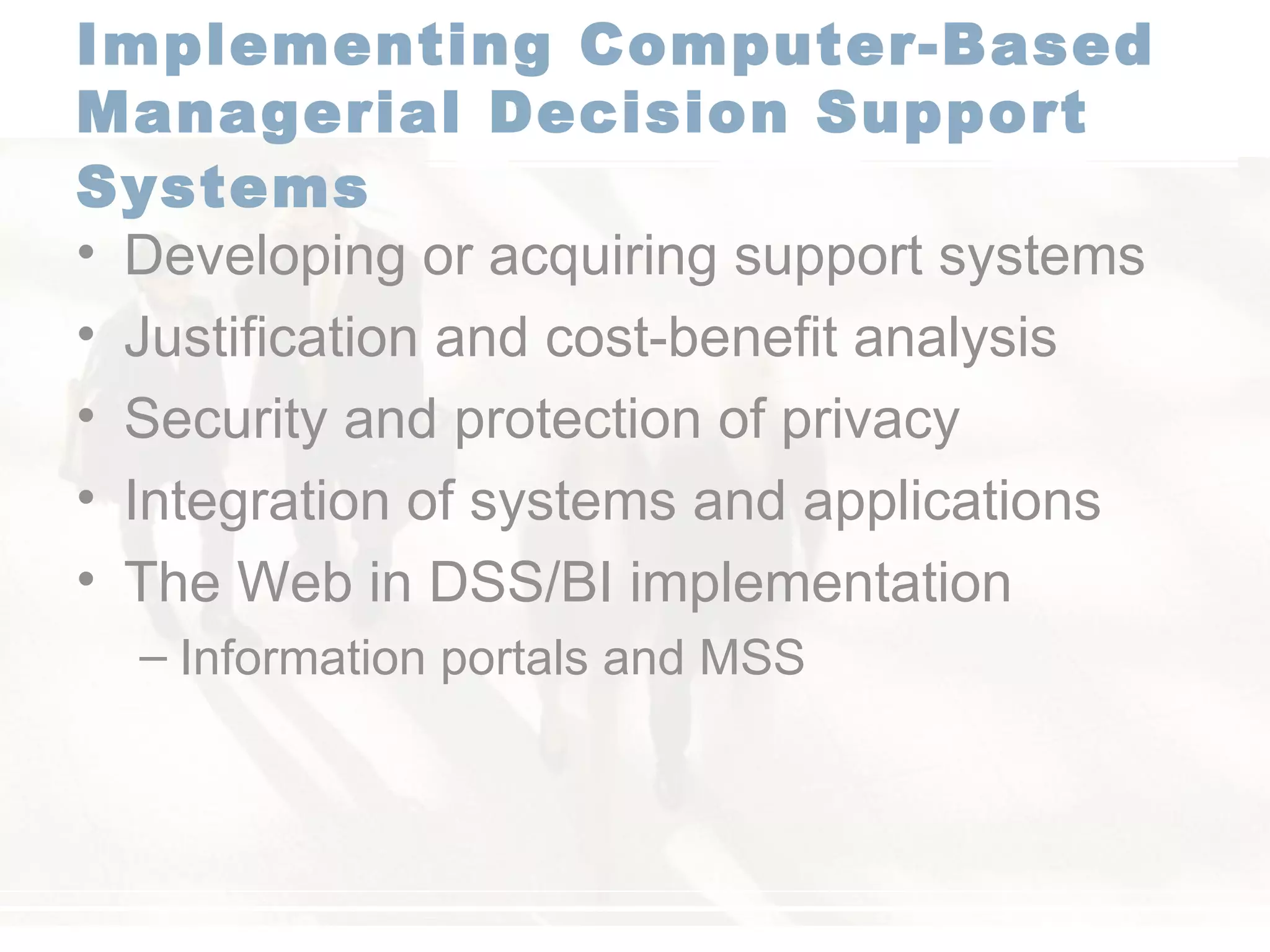 Decision Support Systems | PPT