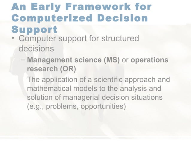 Decision Support Systems | PPT
