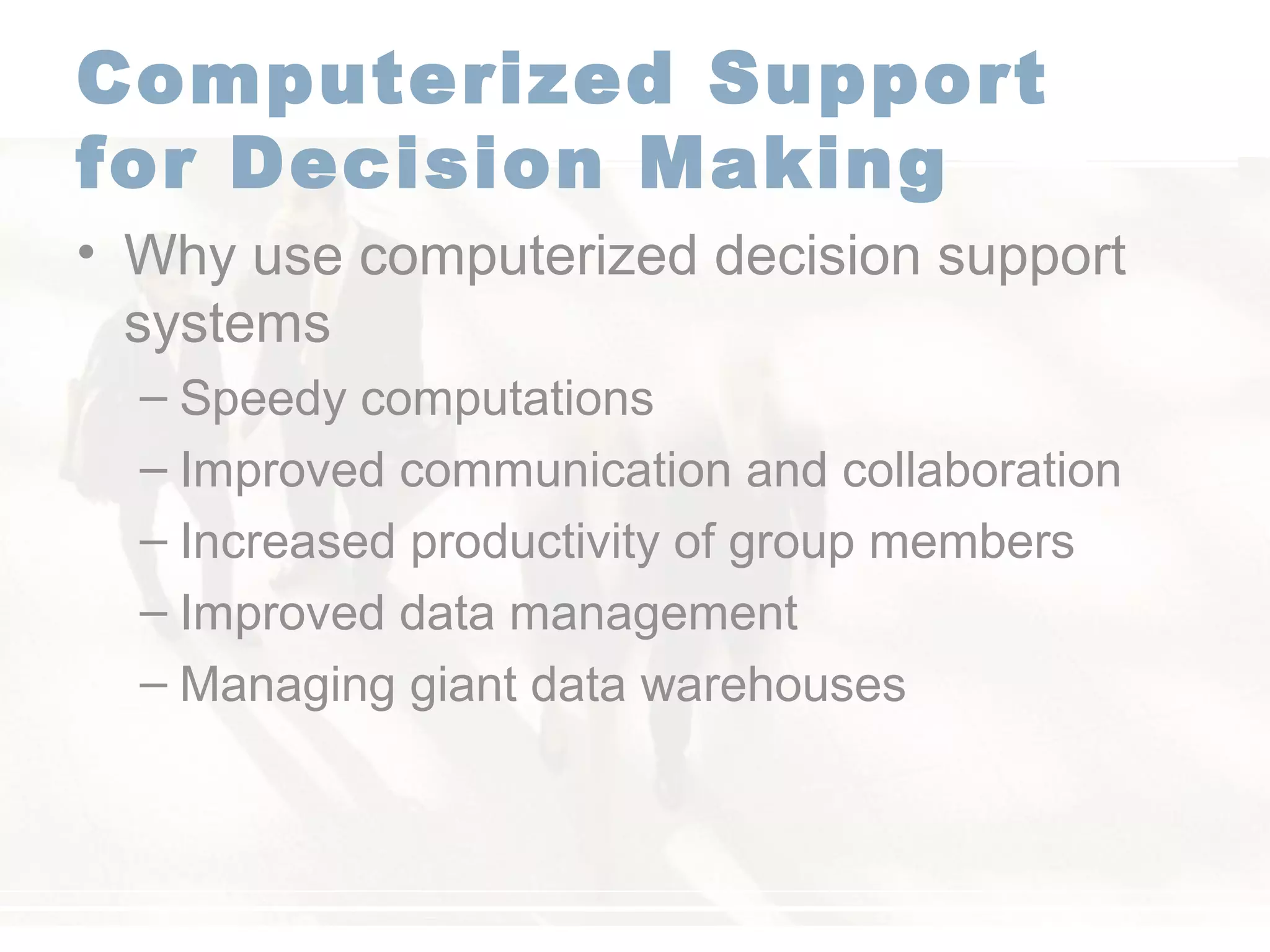 Ch01 A decision support system (DSS) | PPT
