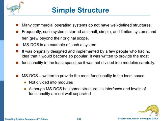 Operating System- Structures of Operating System | PPT | Operating ...