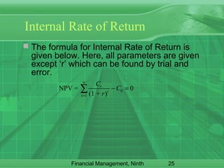 Concepts of Value and Return | PPT
