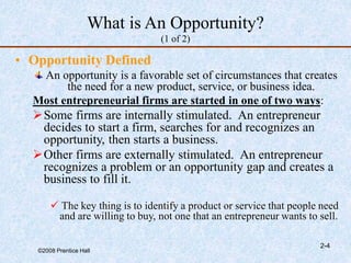 ch02. Entrepreneurship: Successfully Launching New Ventures, 2/e Bruce ...