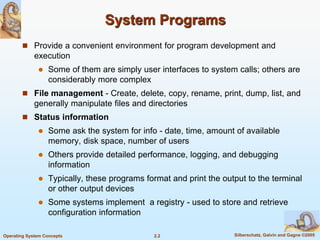 OS-operating systems - ch02 - part-2-2024 | PPT | Operating Systems | Computer Software and ...