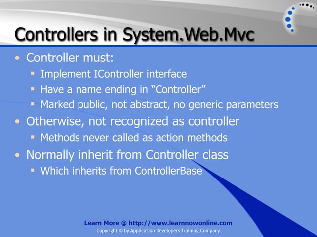 Working With Controllers And Actions In Mvc