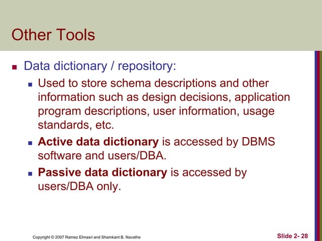 ch02-Database System Concepts and Architecture.ppt | Databases | Computer Software and Applications