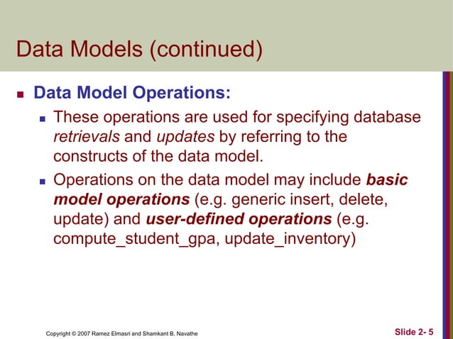ch02-Database System Concepts and Architecture.ppt | Databases | Computer Software and Applications