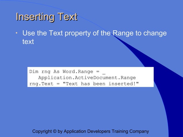 Working with the Microsoft Office Object Models | PPT