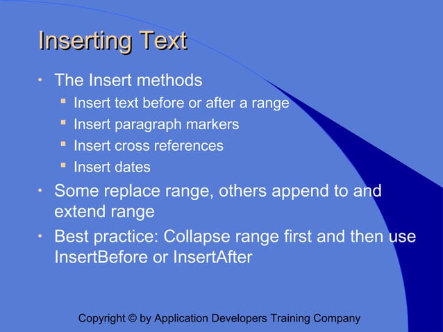 Working with the Microsoft Office Object Models | PPT
