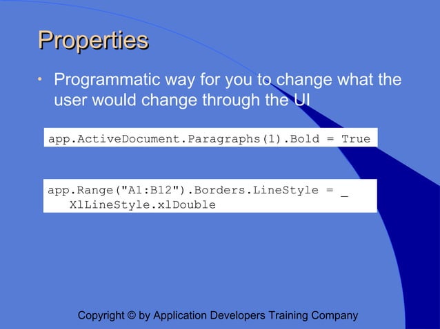 Working with the Microsoft Office Object Models | PPT