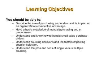 Ch02 purchasing management | PPT