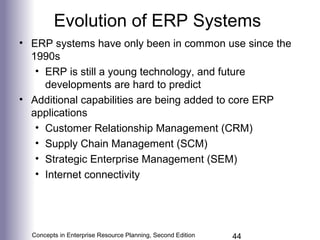 Chapter 2: The Development of Enterprise Resource Planning Systems | PPT