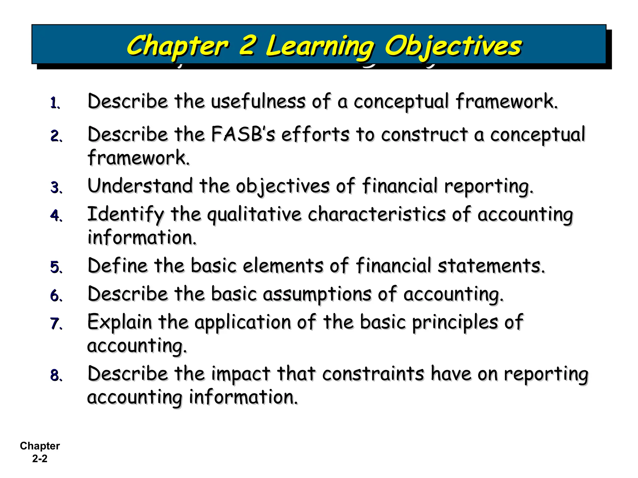 Conceptual Framework Underlying Financial Accounting Ppt