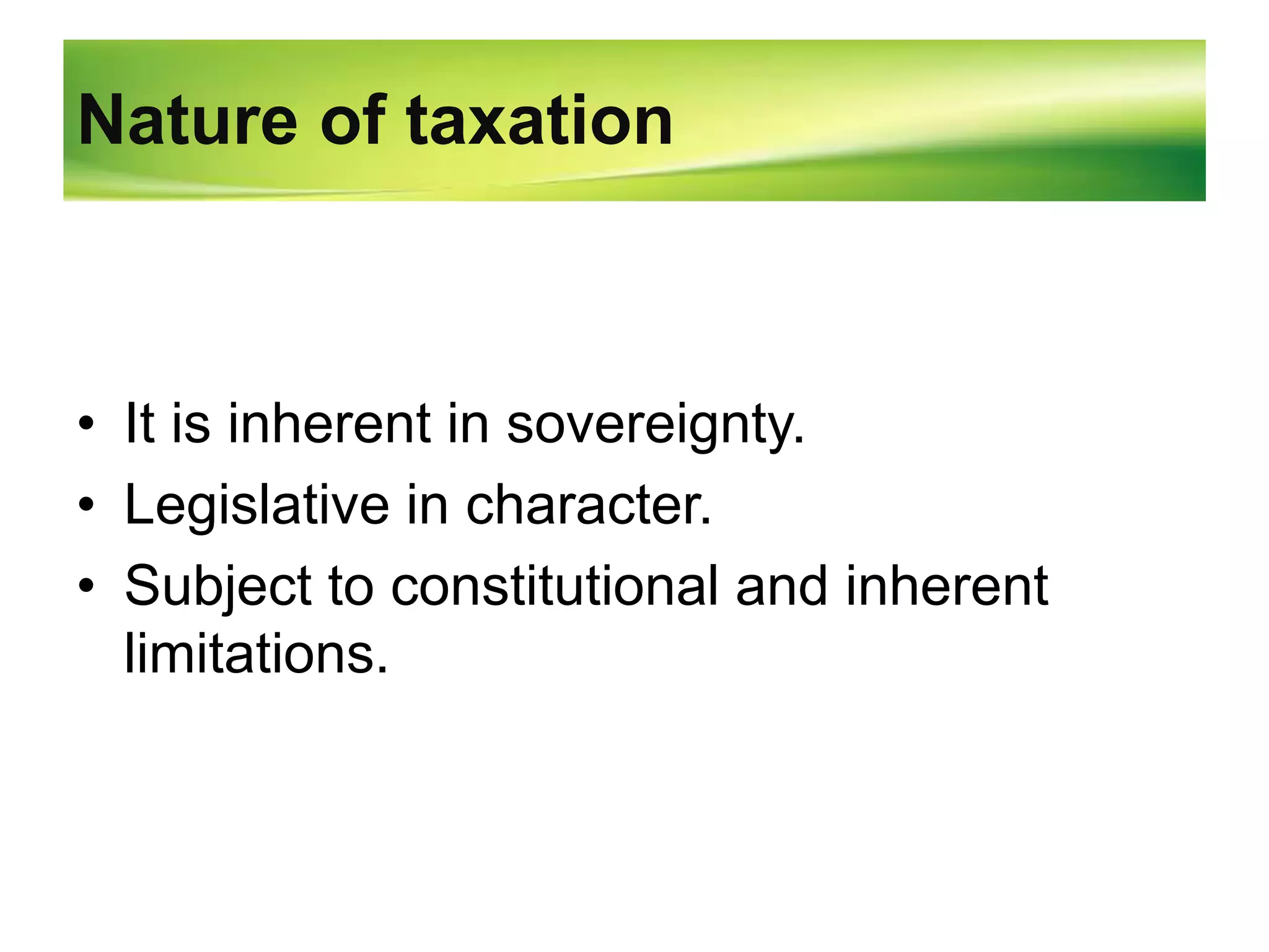 General principles of taxation | PPTX