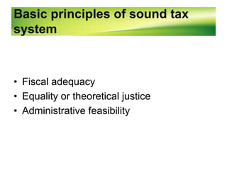 General principles of taxation | PPTX