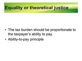 General principles of taxation | PPTX