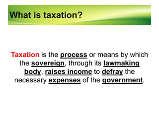 General principles of taxation | PPTX