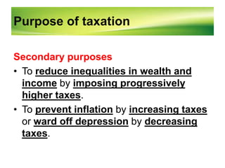 General principles of taxation | PPTX