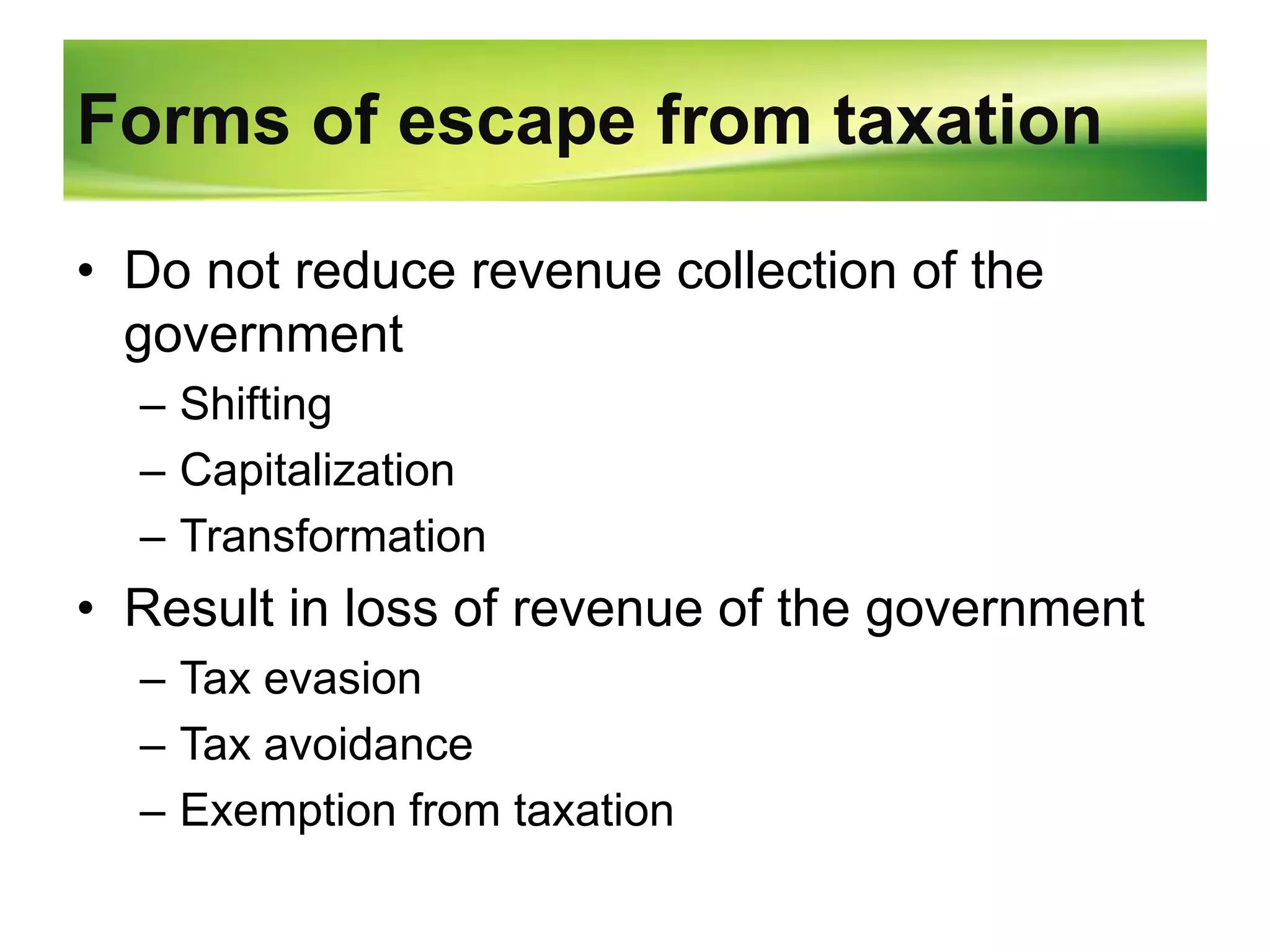 General principles of taxation | PPTX