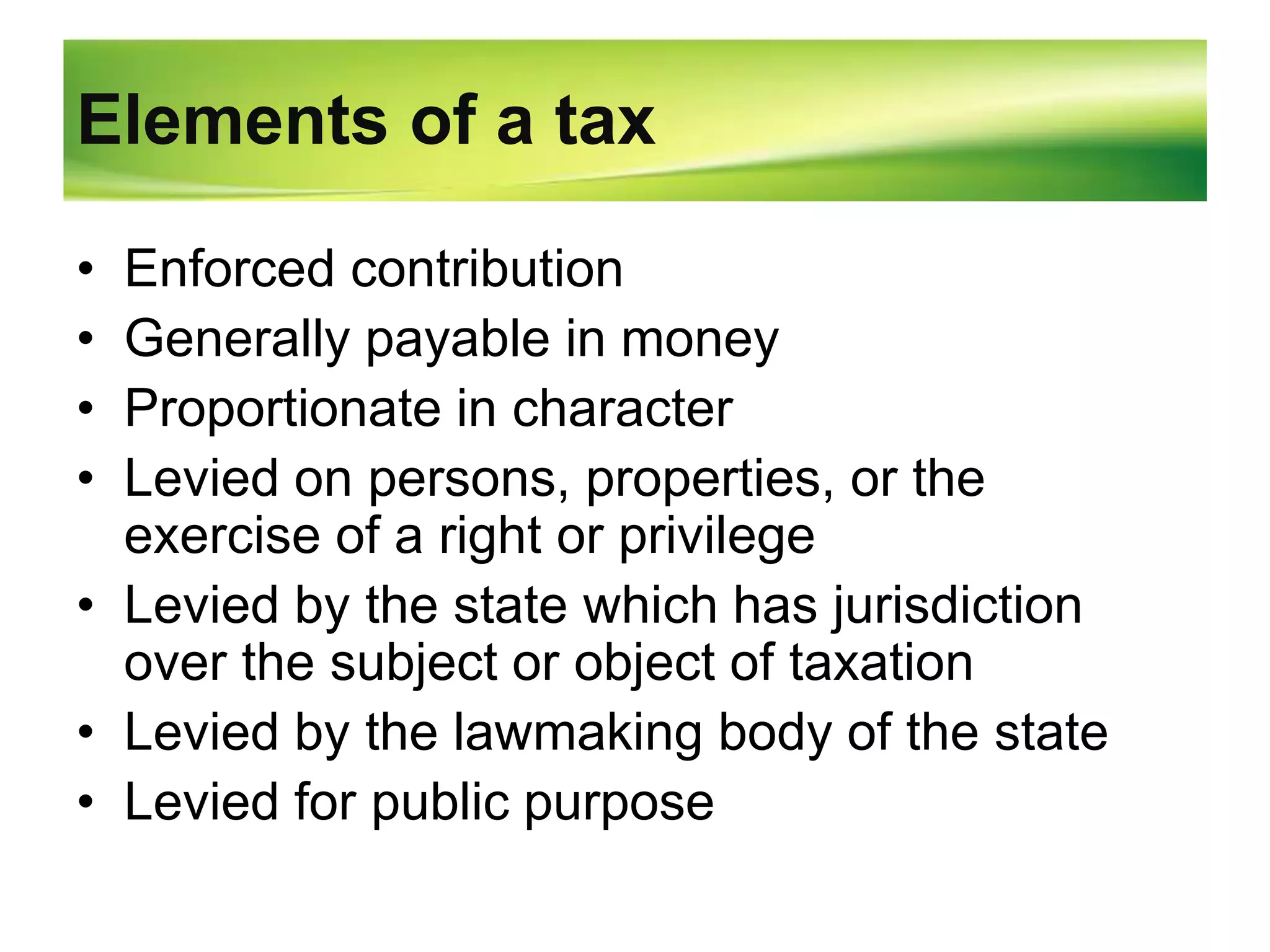 General principles of taxation | PPTX
