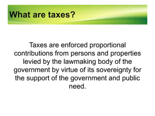 General principles of taxation | PPTX
