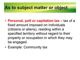 General principles of taxation | PPTX