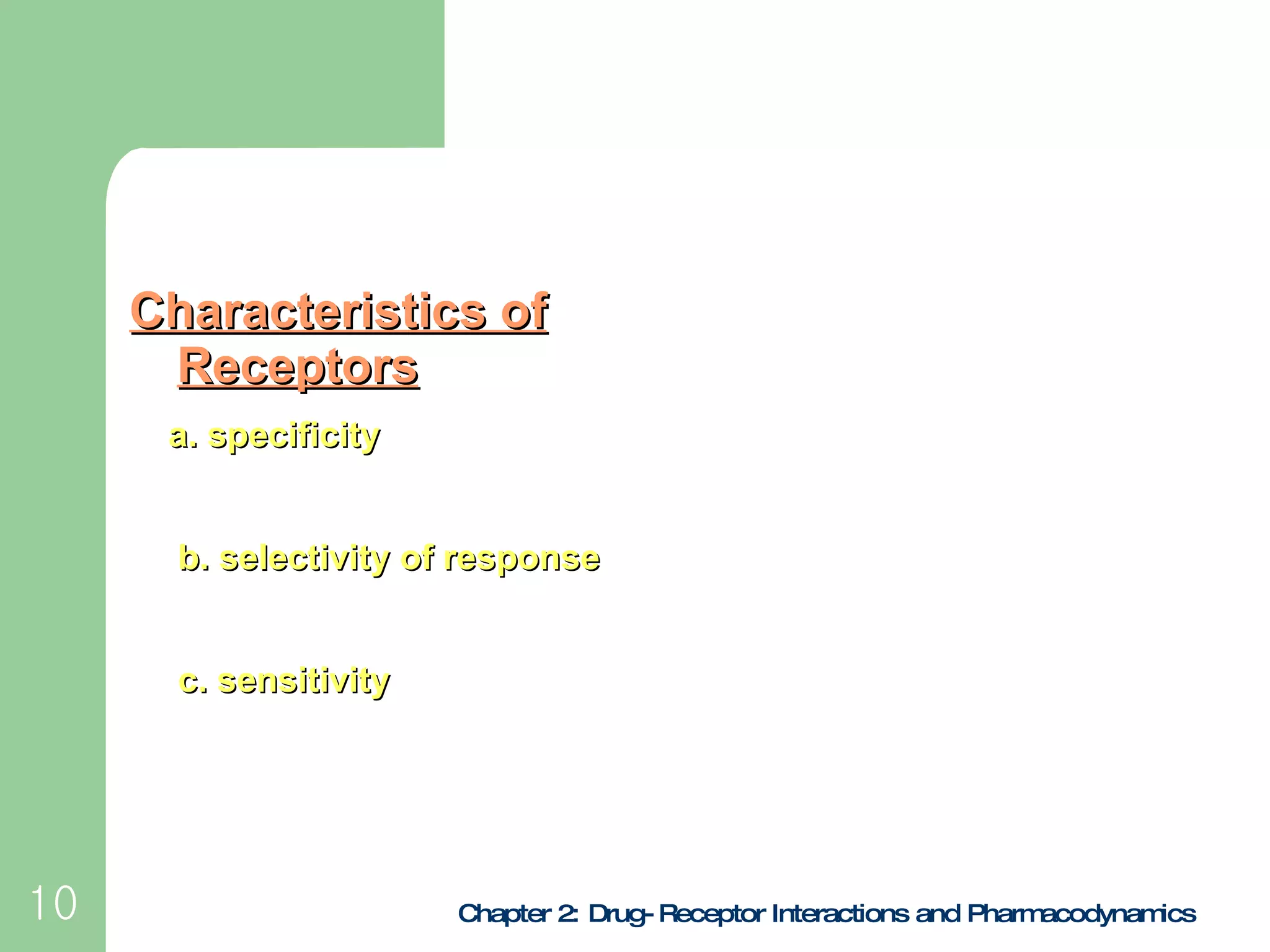 Ch02 Drug Receptor Interactions And Pharmacodynamics | PPT